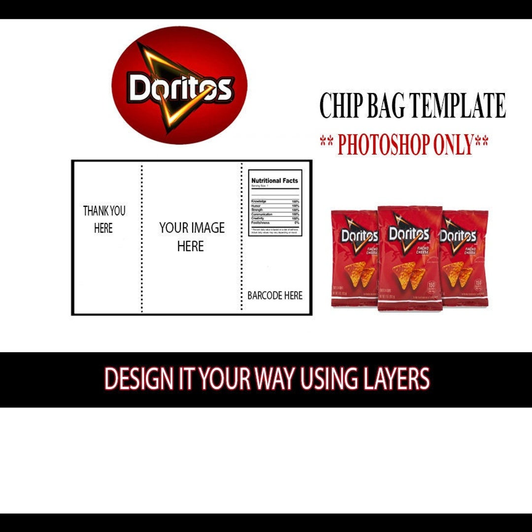 Chip Bag Template - Etsy