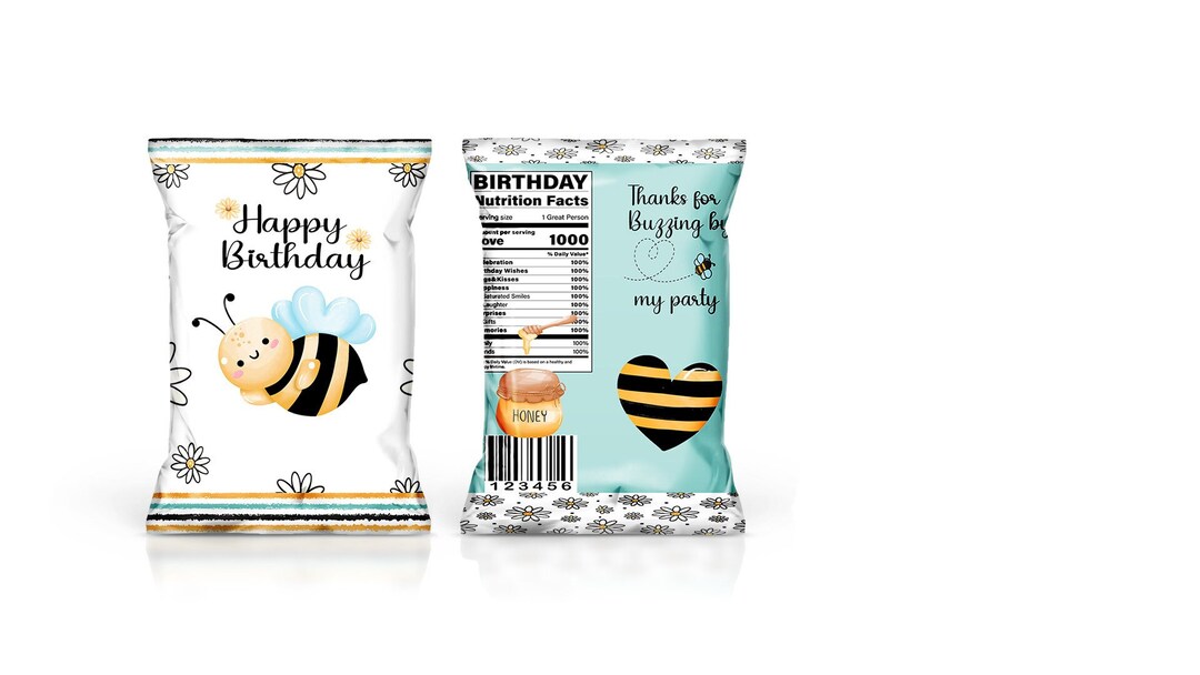Bumble Bee Chip Bag Template - Etsy