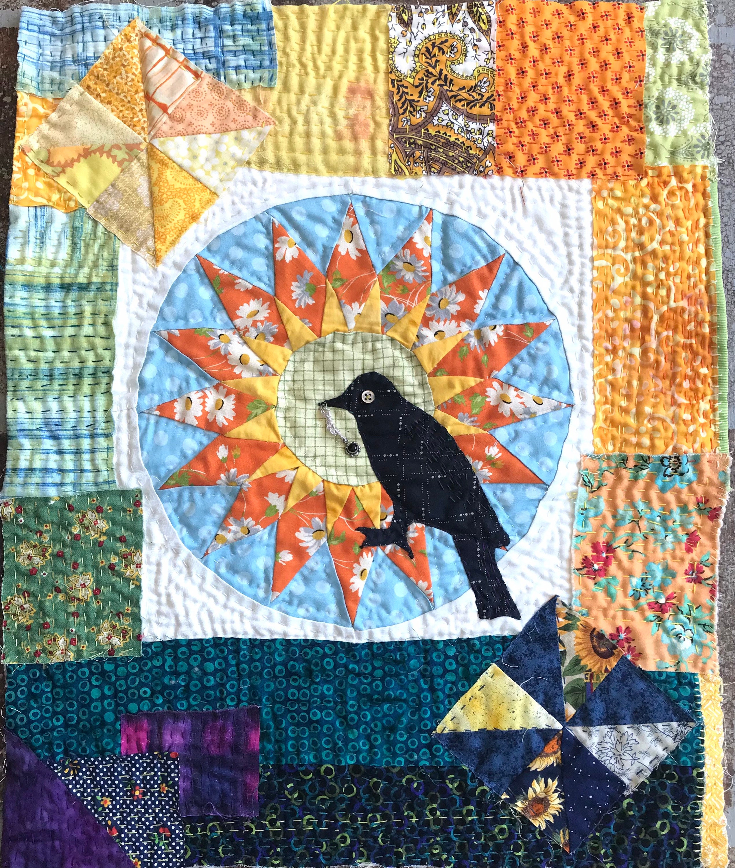 Sunflower Crow W Trinket - Etsy