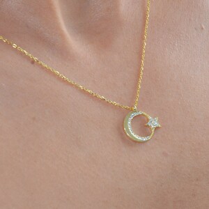 Sterling Silver Turkish Flag Necklace With Gold Plating, Elegant ...