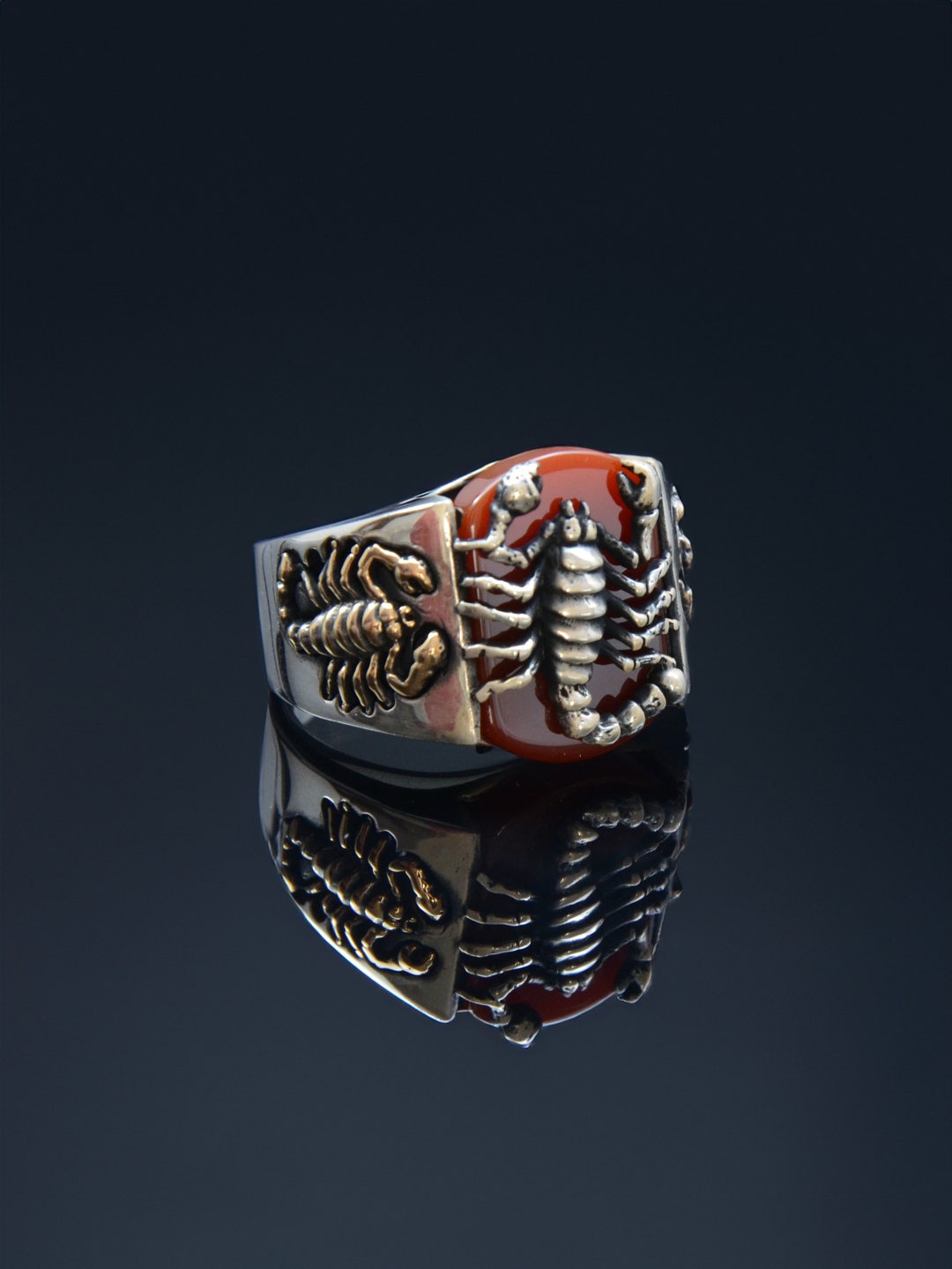 The Exquisite Elegance of Luxury Scorpion Rings With Red Stone, Luxury Scorpion Men Ring ...
