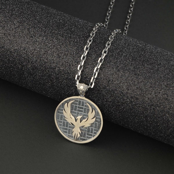 Silver Phoenix Short Necklace - Etsy