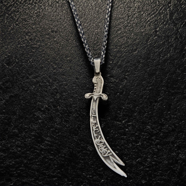 Luxury Handmade Zulfikar Imam Ali Sword Necklace, Islamic Jewelry ...
