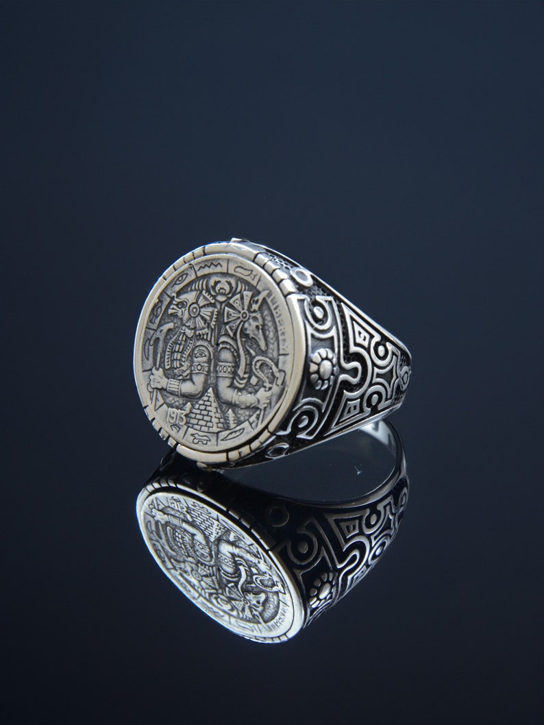 Egyptian God Sterling Silver Men Jewelry Ancient Egypt Signet - Etsy