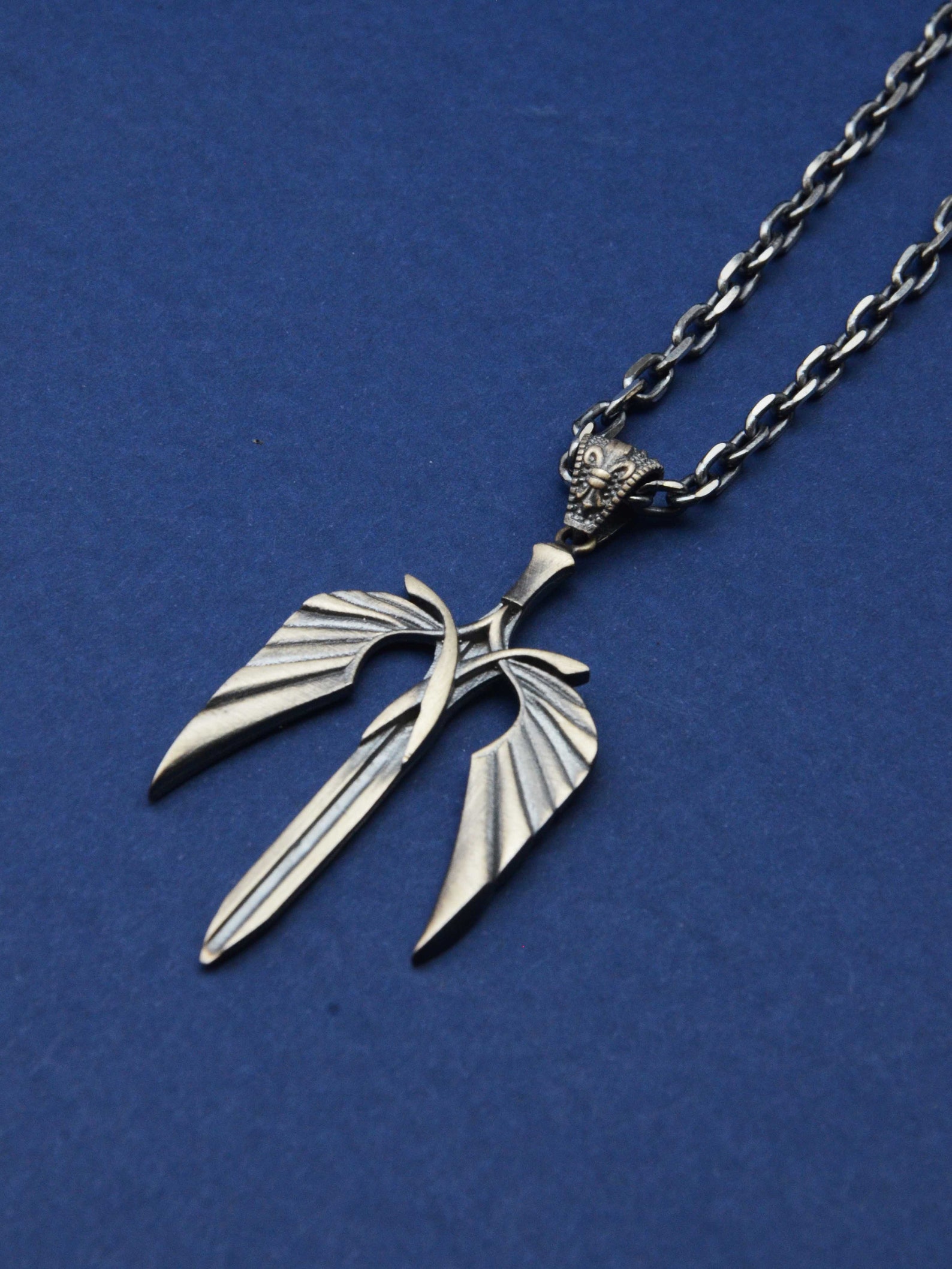 Sterling Silver Angel Wings Necklace, Oxidized Wings Pendant, Handmade ...