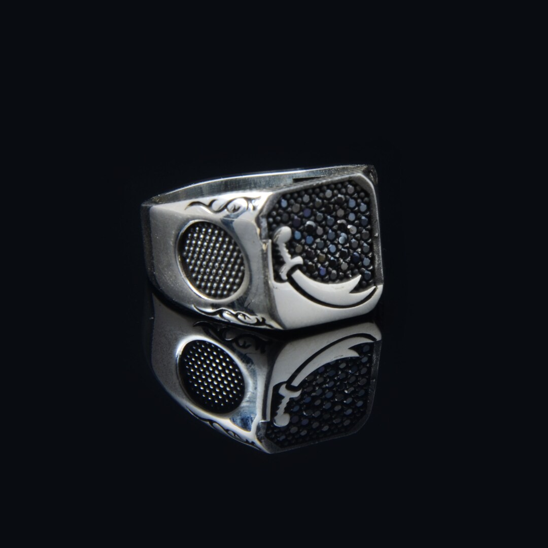 Luxury Silver Zulfiqar Ring for Mens, Shia Gifts, Zulfikar Ring ...