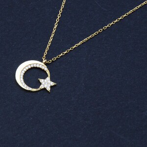 Sterling Silver Turkish Flag Necklace With Gold Plating, Elegant ...