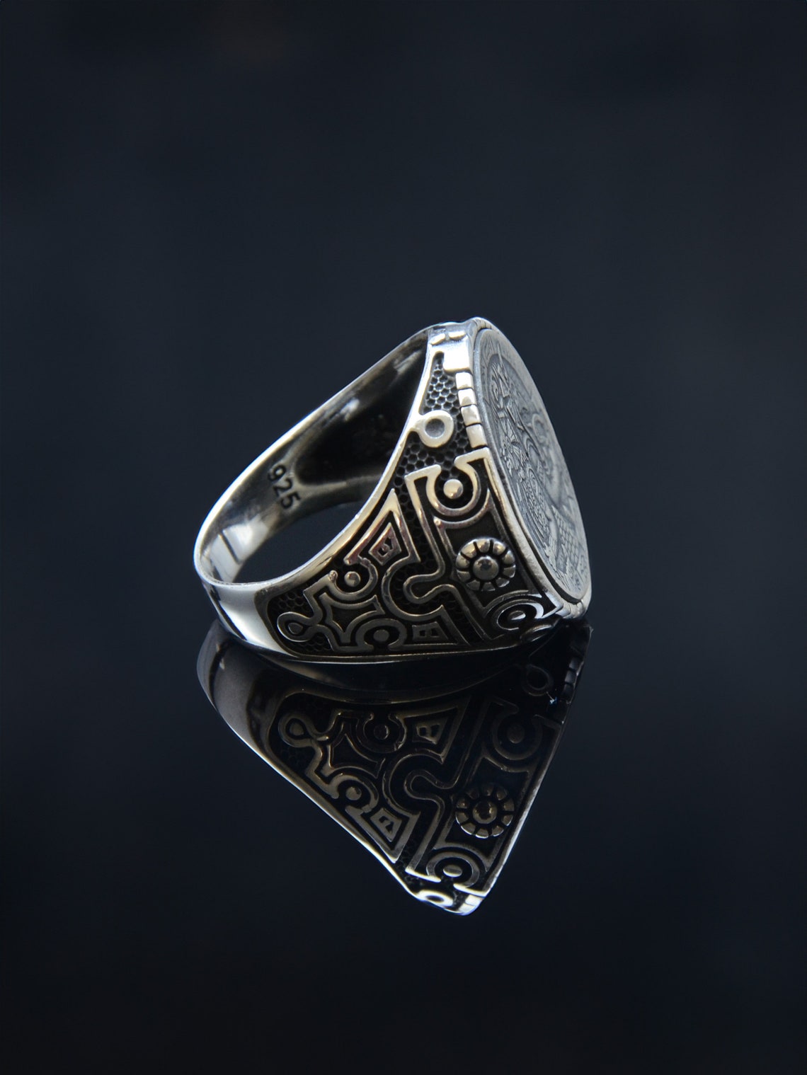 Egyptian God Sterling Silver Men Jewelry Ancient Egypt Signet - Etsy