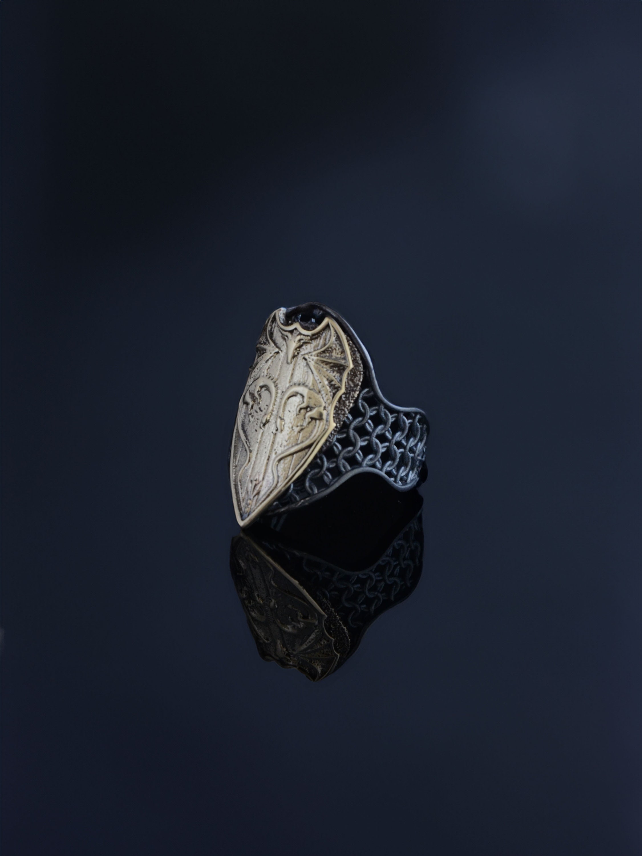 Luxury Silver Dragon Signet Ring, the Perfect Gothic Mens Ring for ...