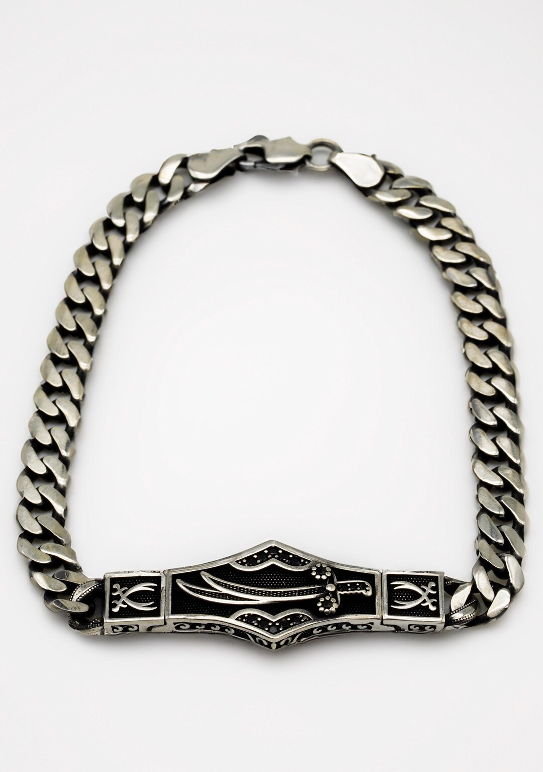 Sterling Silver Zulfikar Bracelet, Luxury Design Zulfikar Jewelry, Imam ...