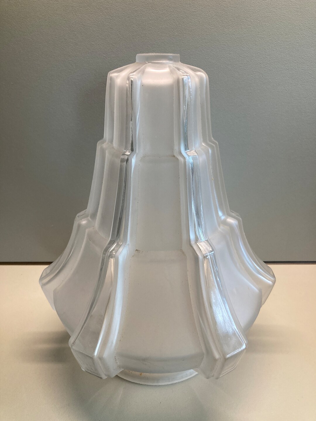 Skyscraper Art Deco Ceiling Light Lamp 1930s Silk Satinated Glass ...