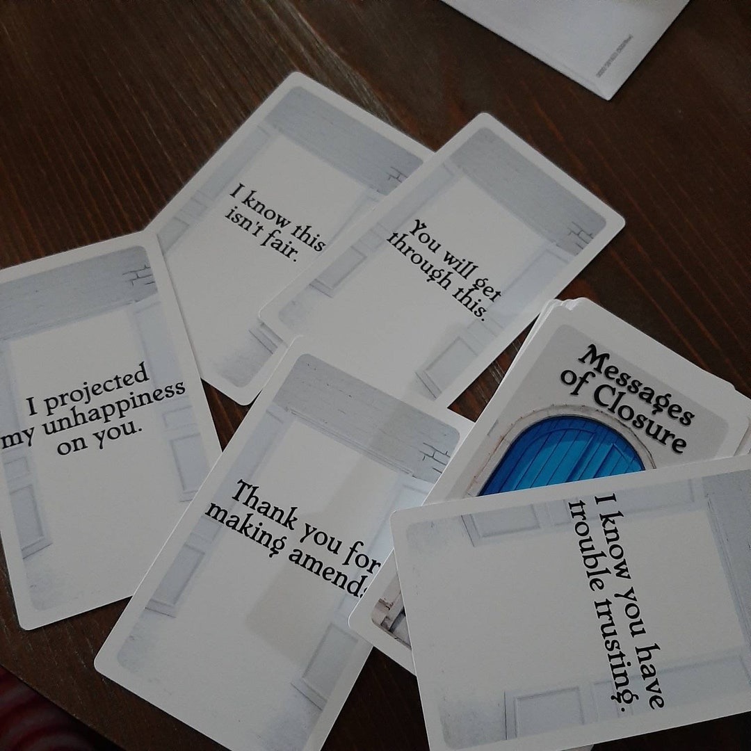 6 Closure Card Pullsrelationshipmessages for Closurepeace of Mind - Etsy
