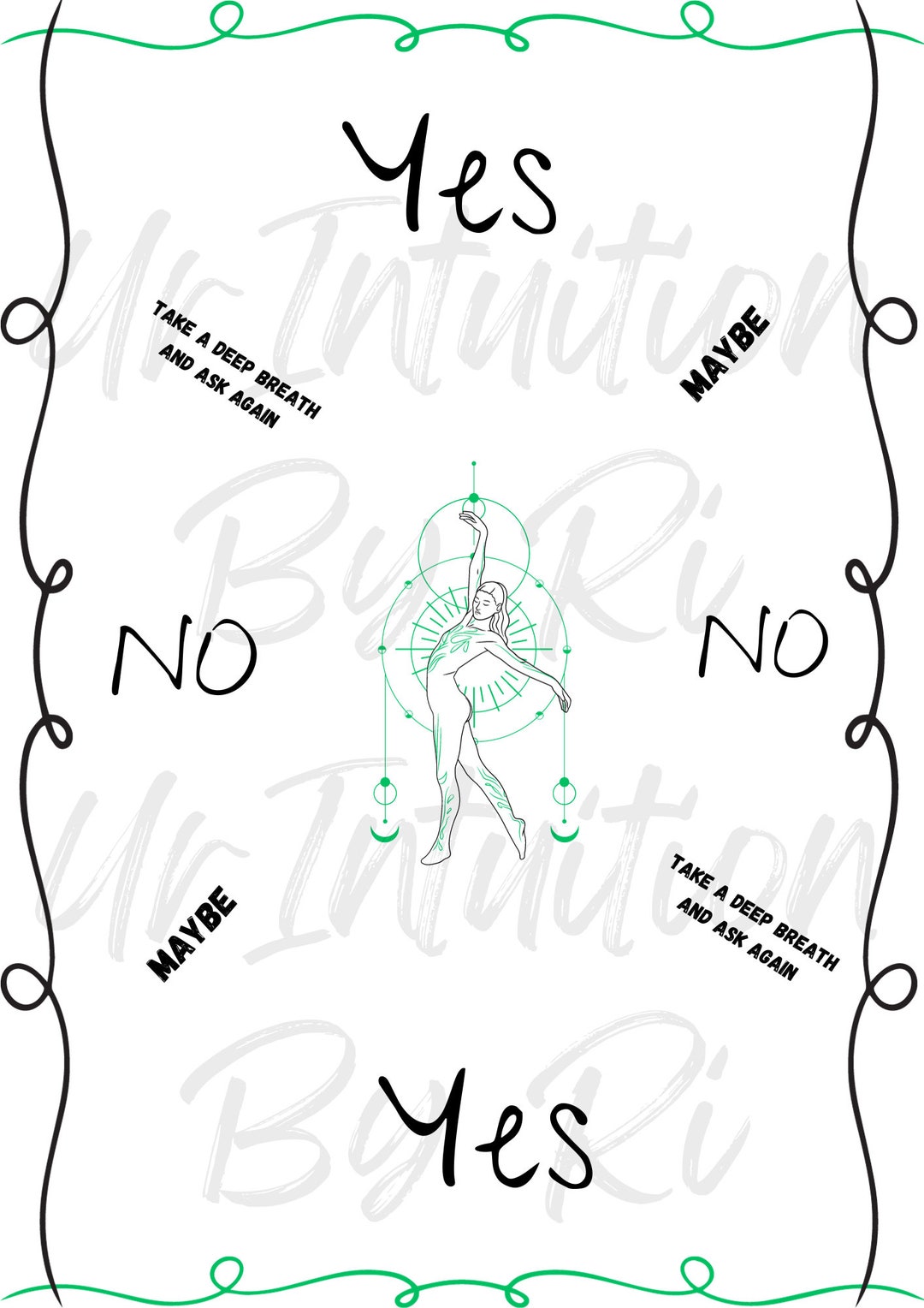 Yes/no Printable Pendulum Board, Simple Pendulum Board, Pendulum Chart ...
