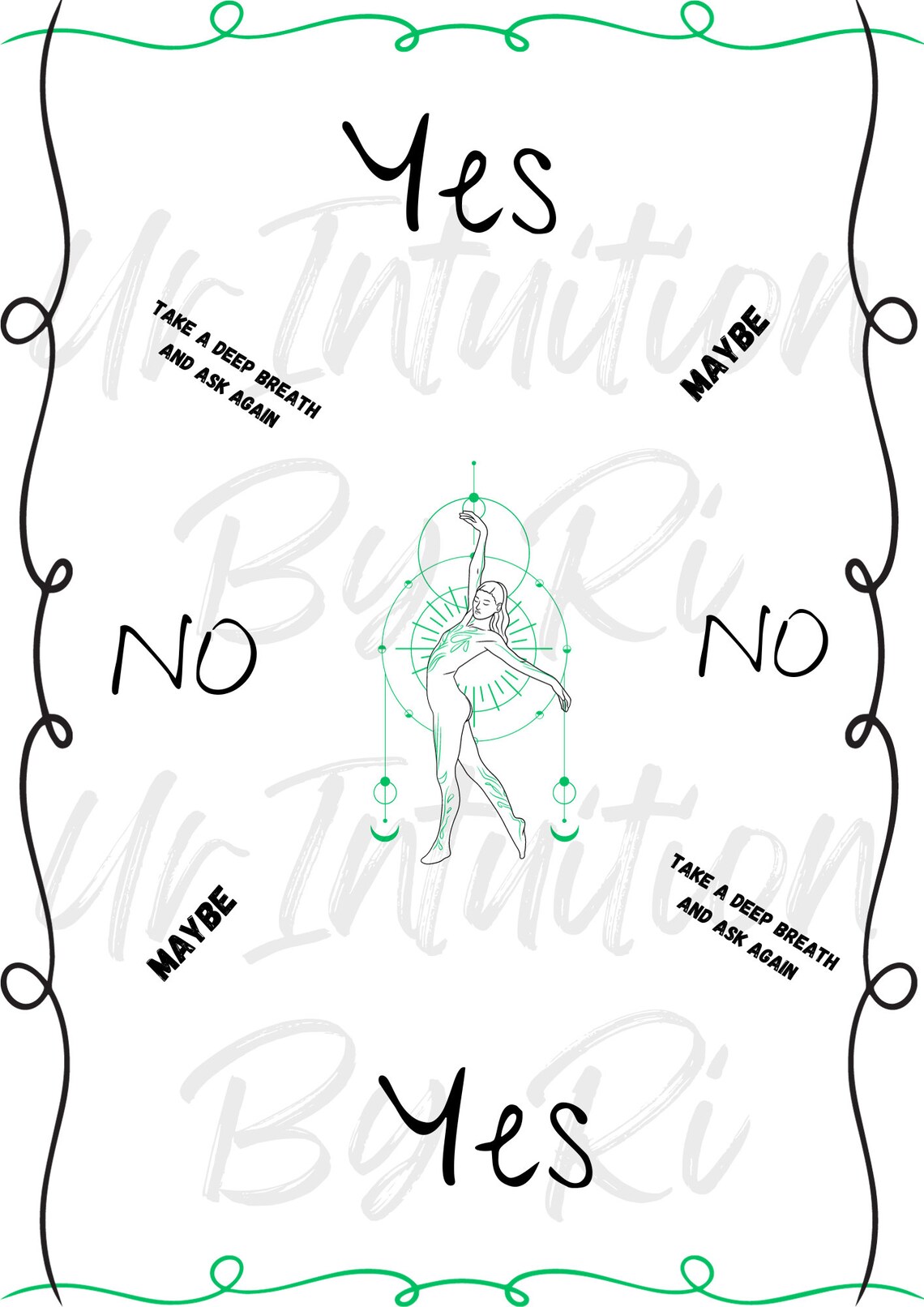 Yes/no Printable Pendulum Board, Simple Pendulum Board, Pendulum Chart ...