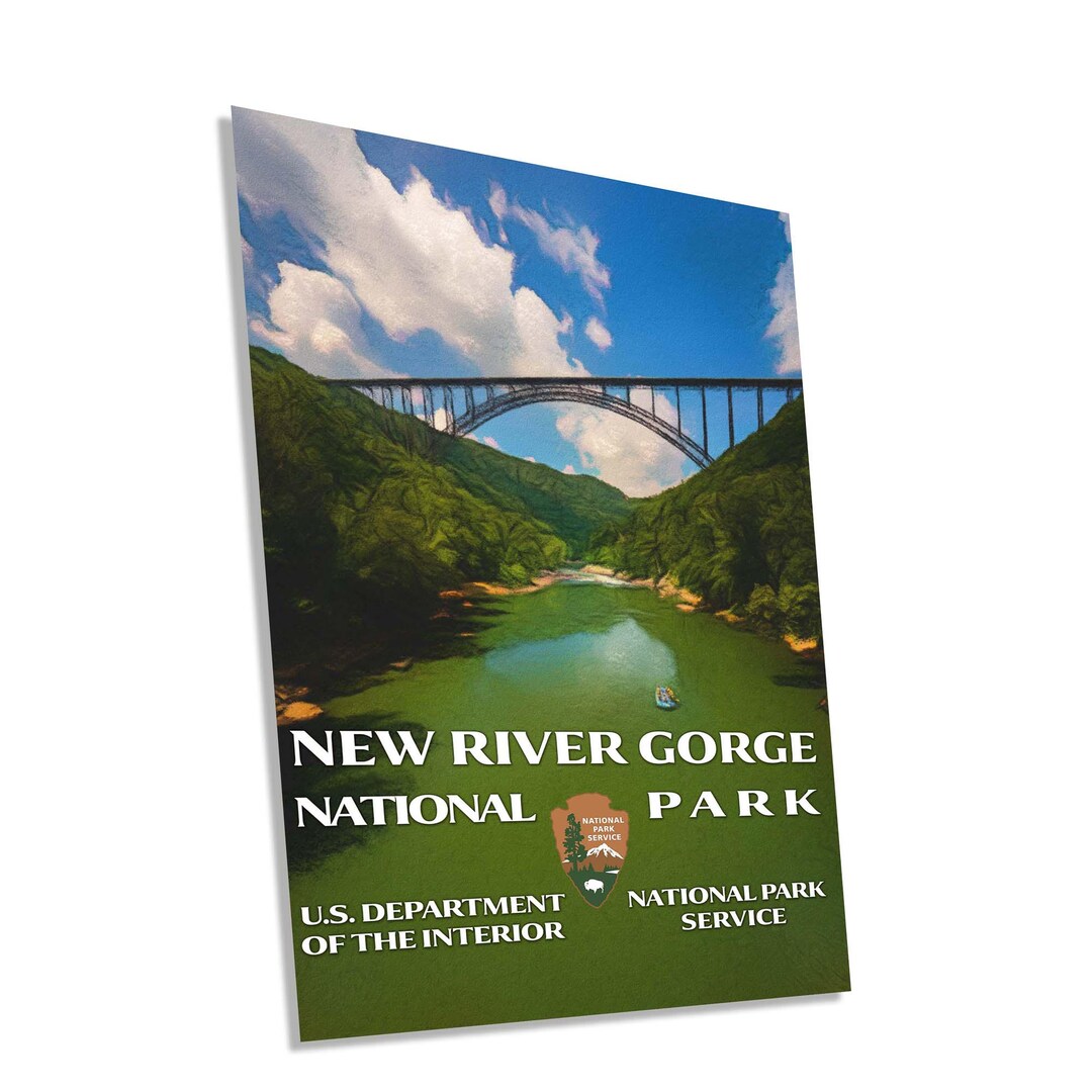 New River Gorge National Park Poster: West Virginia Travel Print - Etsy