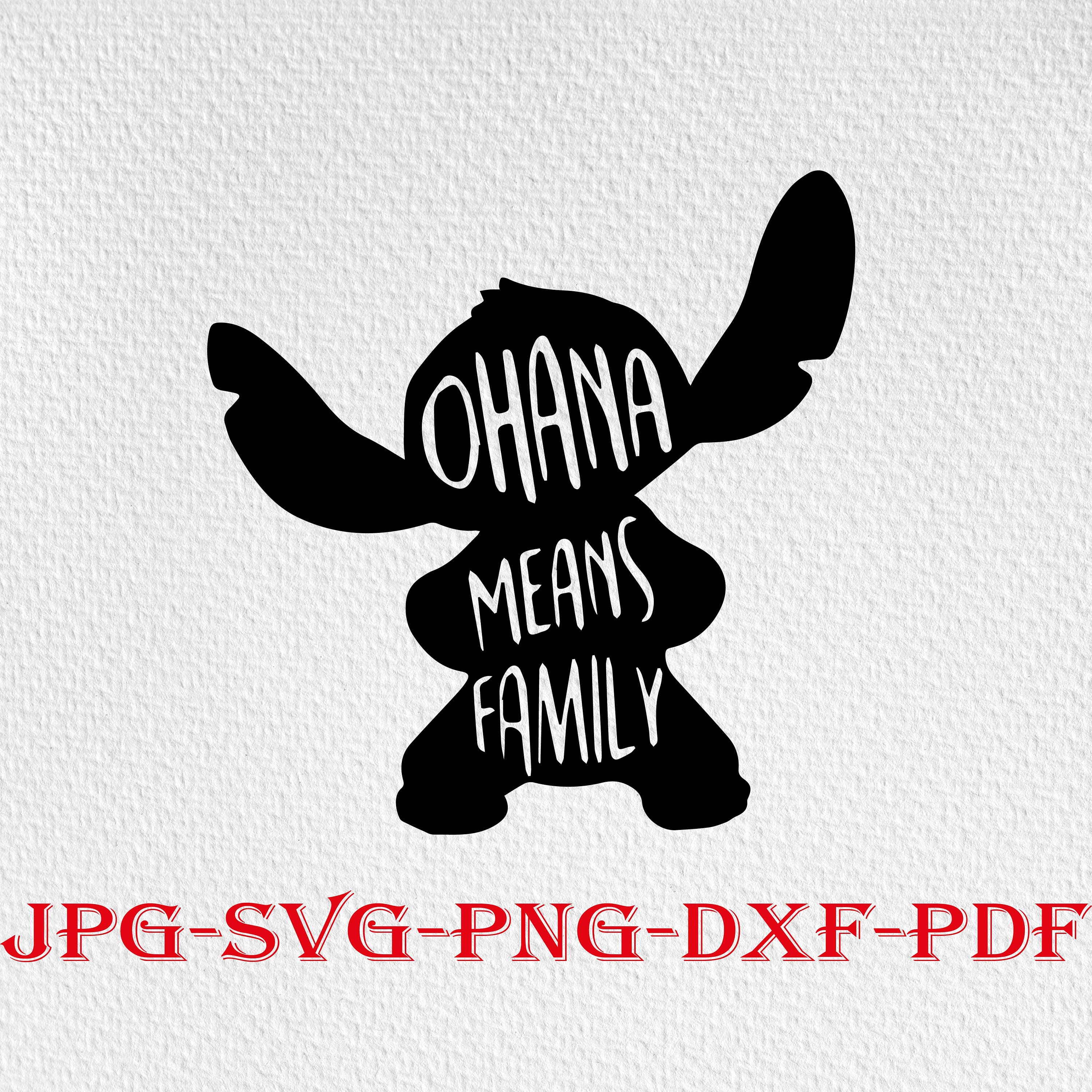 Paper Papercraft Scrapbooking Printable Ohana Vector Ohana Silhouette ...