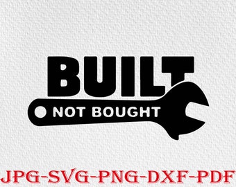 Built Not Bought Svg - Etsy