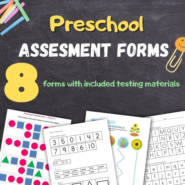 Preschool Assessment - Etsy