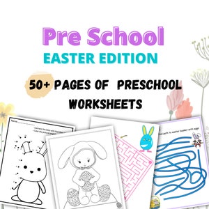 Printable Easter Activities Bundle 52 Pages of Coloring, Connect the ...