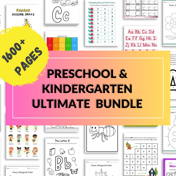 Preschool Workbook - Etsy