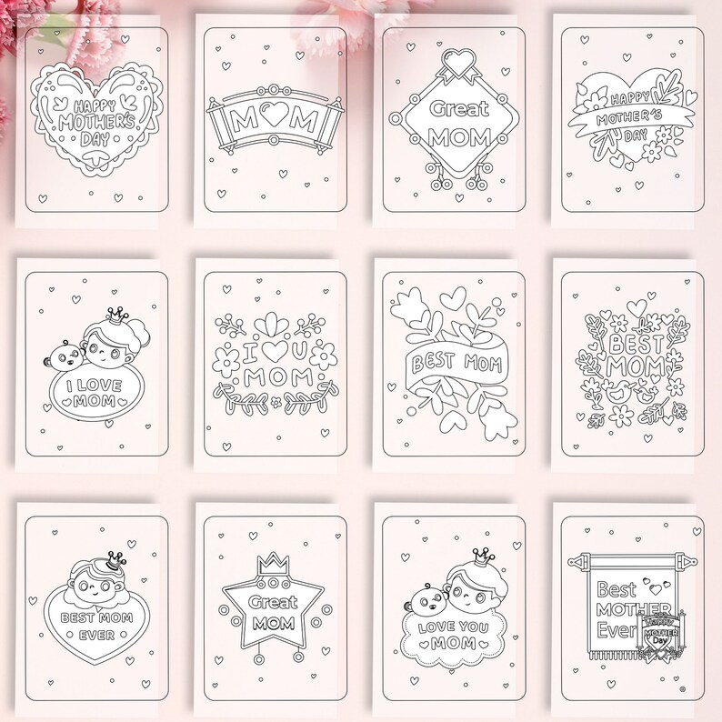 Preschool Mother's Day Activities Bundle Coloring Pages - Etsy