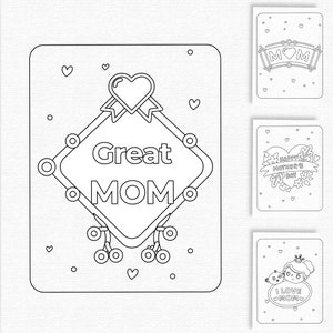 Preschool Mother's Day Activities Bundle Coloring Pages - Etsy