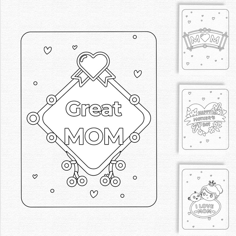 Preschool Mother's Day Activities Bundle Coloring Pages - Etsy