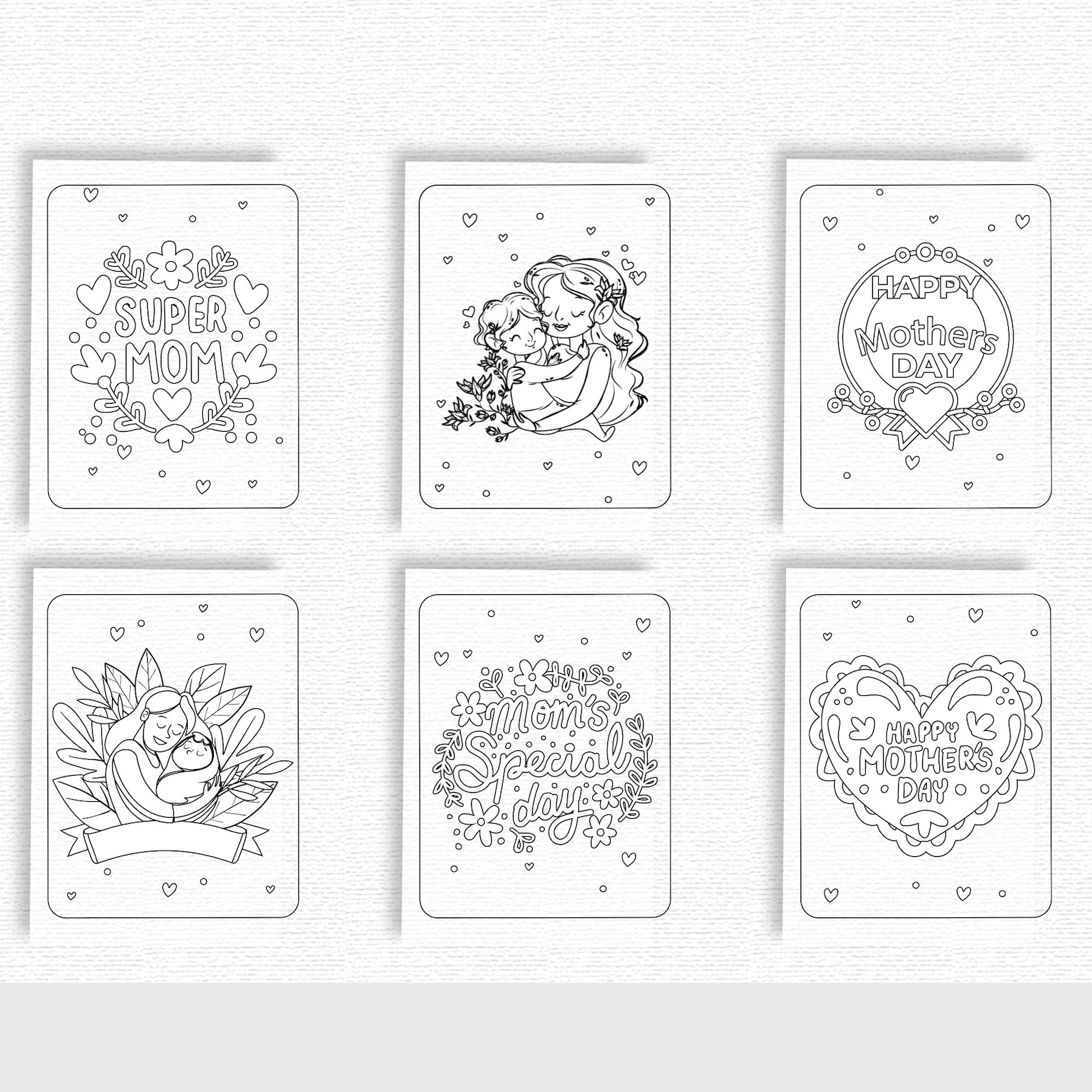 Preschool Mother's Day Activities Bundle Coloring Pages - Etsy