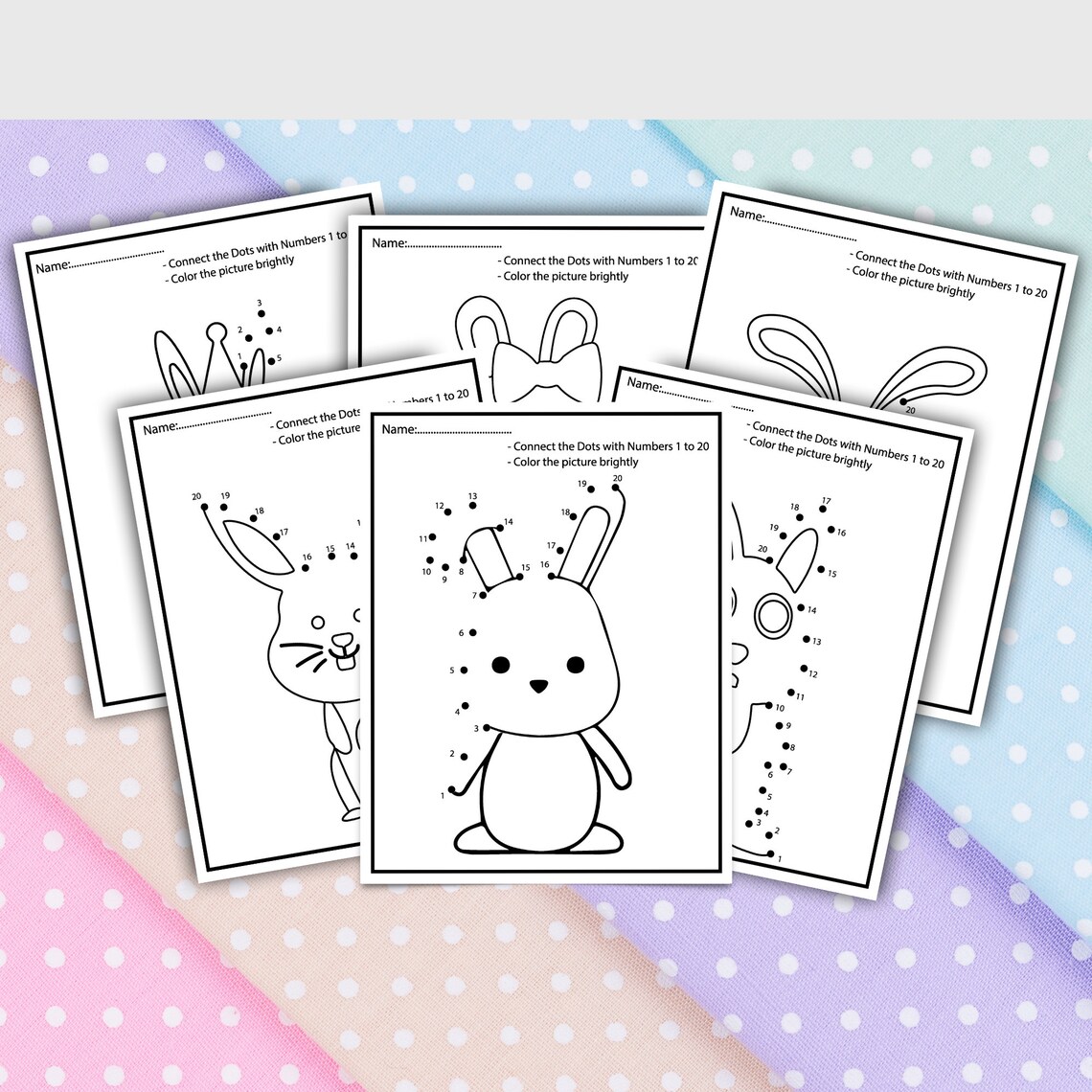 Printable Easter Activities Bundle 52 Pages of Coloring, Connect the ...