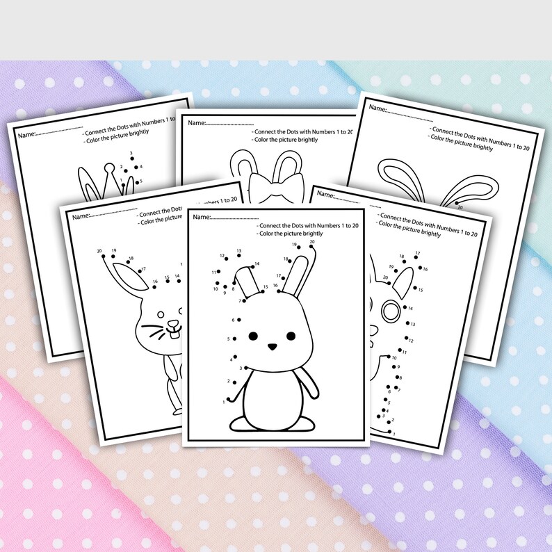 Printable Easter Activities Bundle 52 Pages of Coloring, Connect the ...