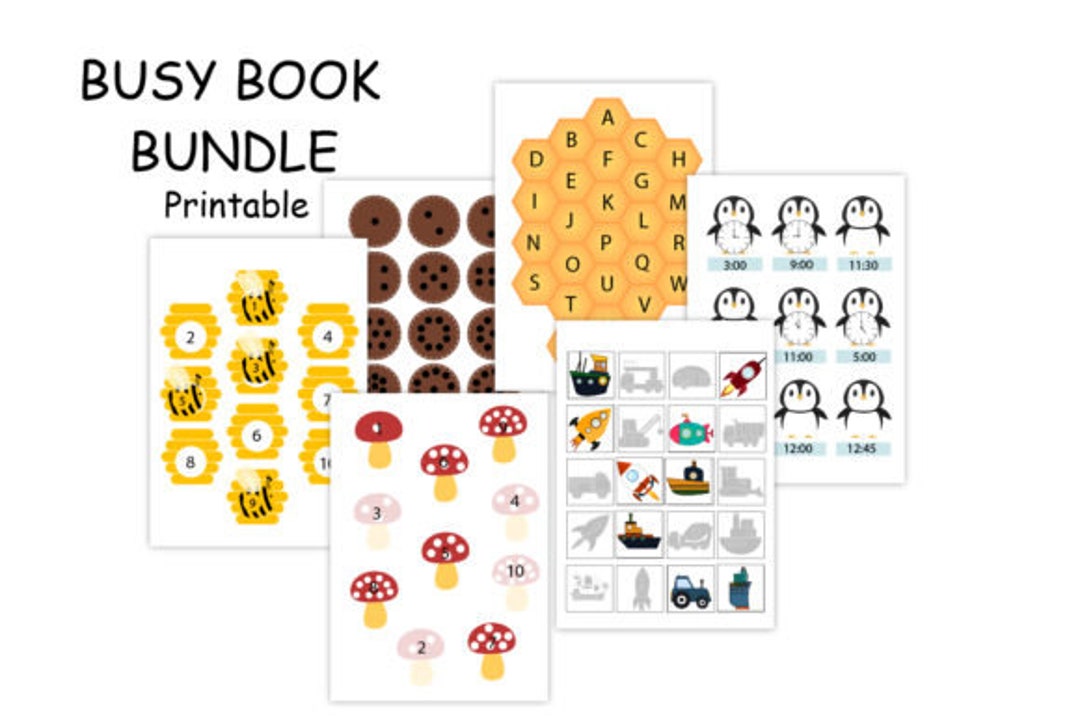 Printable Spring Busy Book Toddler Spring Busy Binder Bundle - Etsy