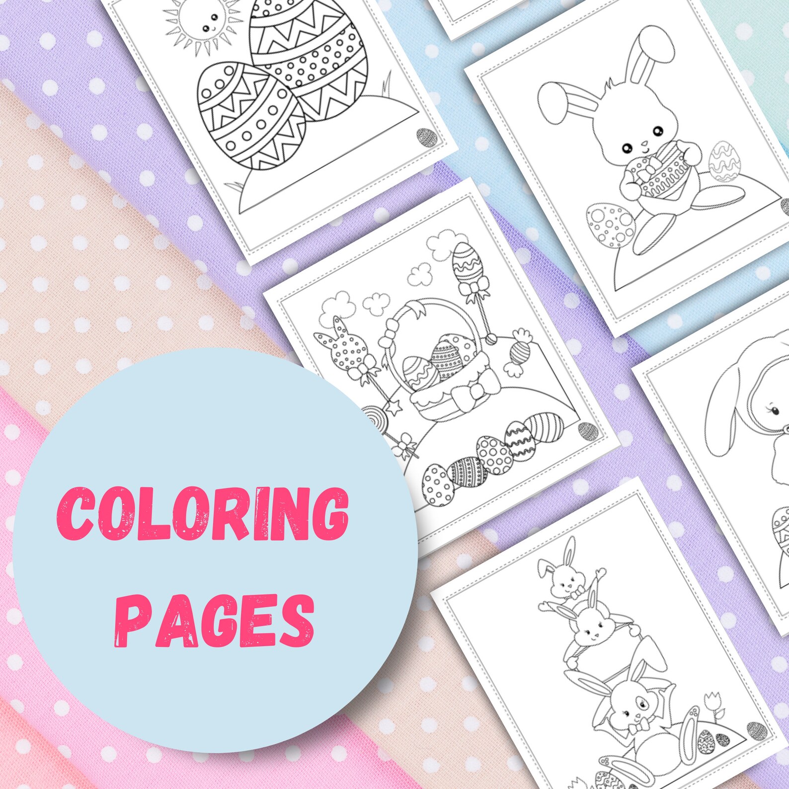 Printable Easter Activities Bundle 52 Pages of Coloring, Connect the ...