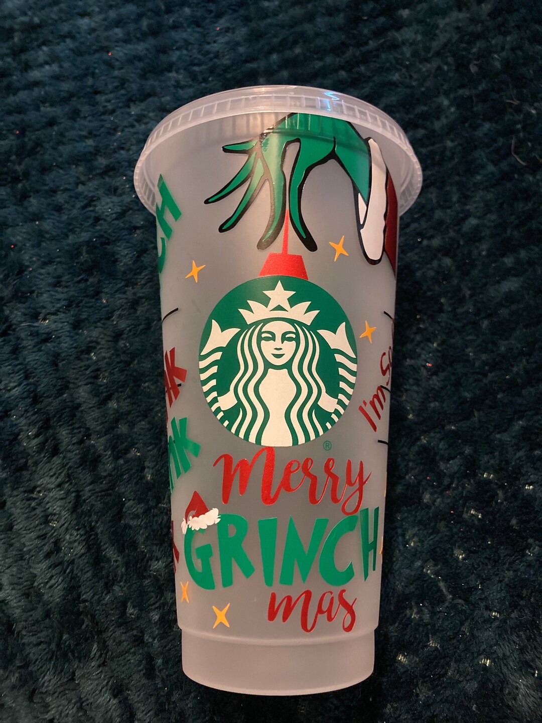The Grinch Themed Starbucks Cold Cup Christmas Gift Holiday - Etsy