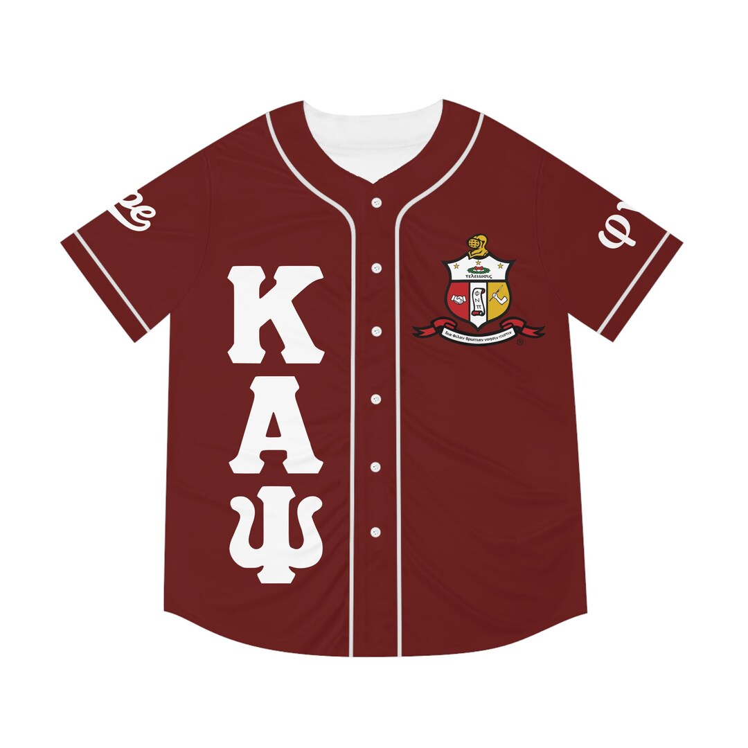 3 Letter Nupe Baseball Jersey, Kappa Alpha Psi Fraternity Gift, Crimson ...