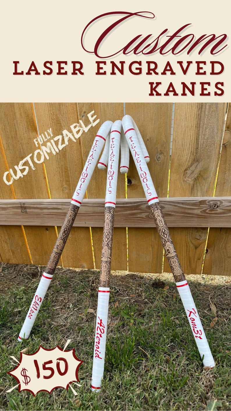 Custom Laser Engraved and Velvet Canes for Kappa Alpha Psi and Sigma ...