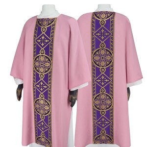 Gothic Dalmatic With Deacon Stole Decorated of Woven Liturgical Pattern ...