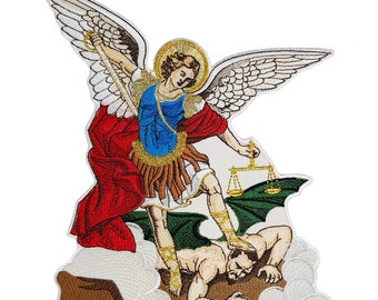 St. Michael the Archangel Appliqué Hand Embroidered & Painted for ...