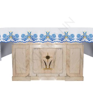 Marian Altar Cloth Blue Roses - Etsy