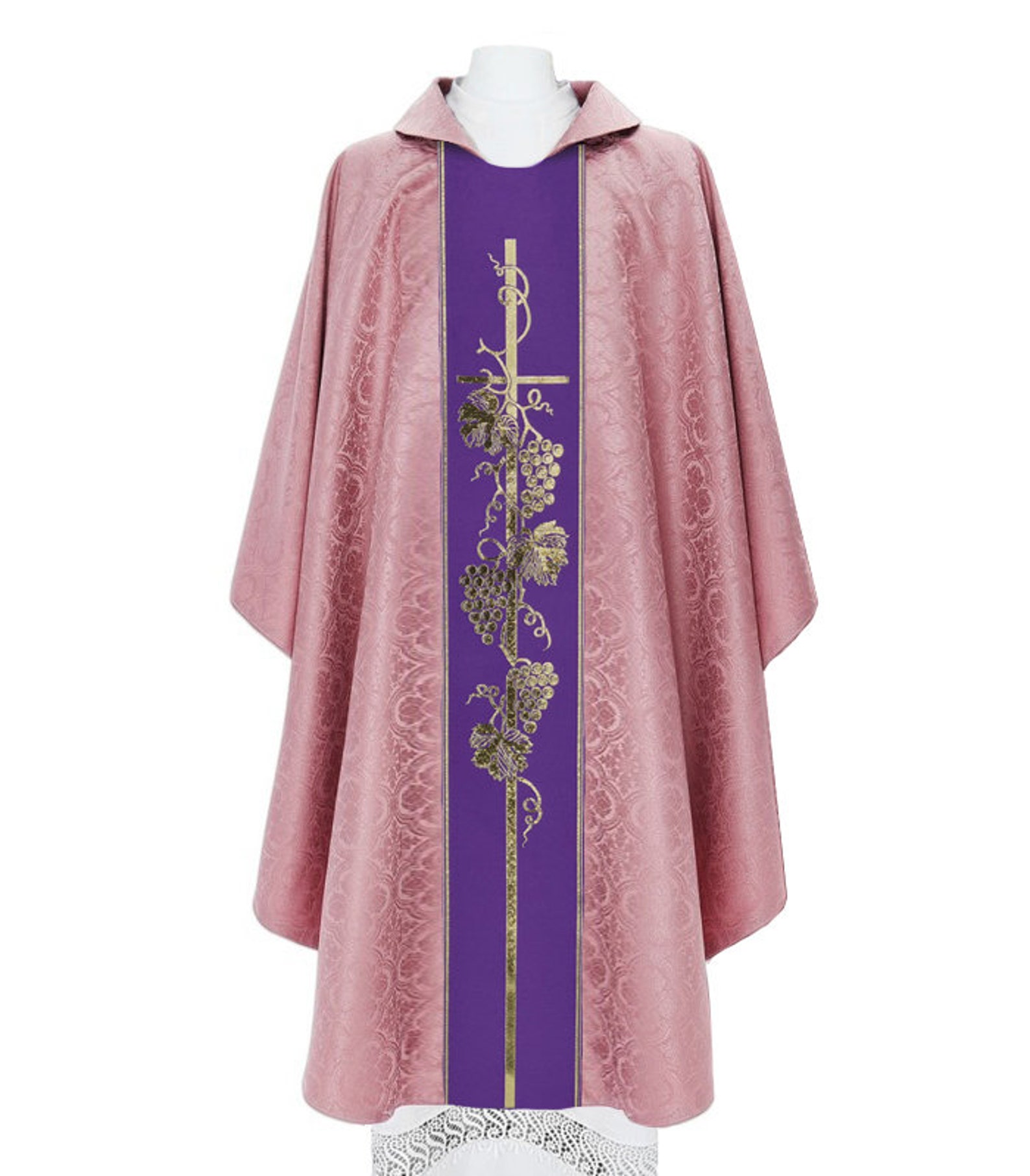 Gothic Chasuble Vestment With Stole Available in All Liturgical Colors ...
