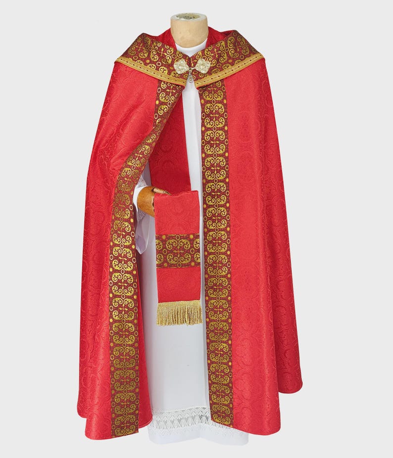 Red Gothic Cope With Stole - Etsy