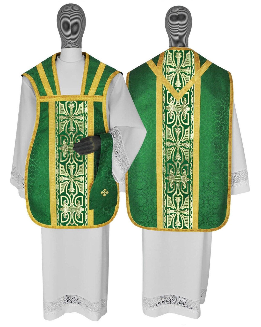 Roman Chasuble With Stole, Burse, Maniple and Chalice Veil - Etsy