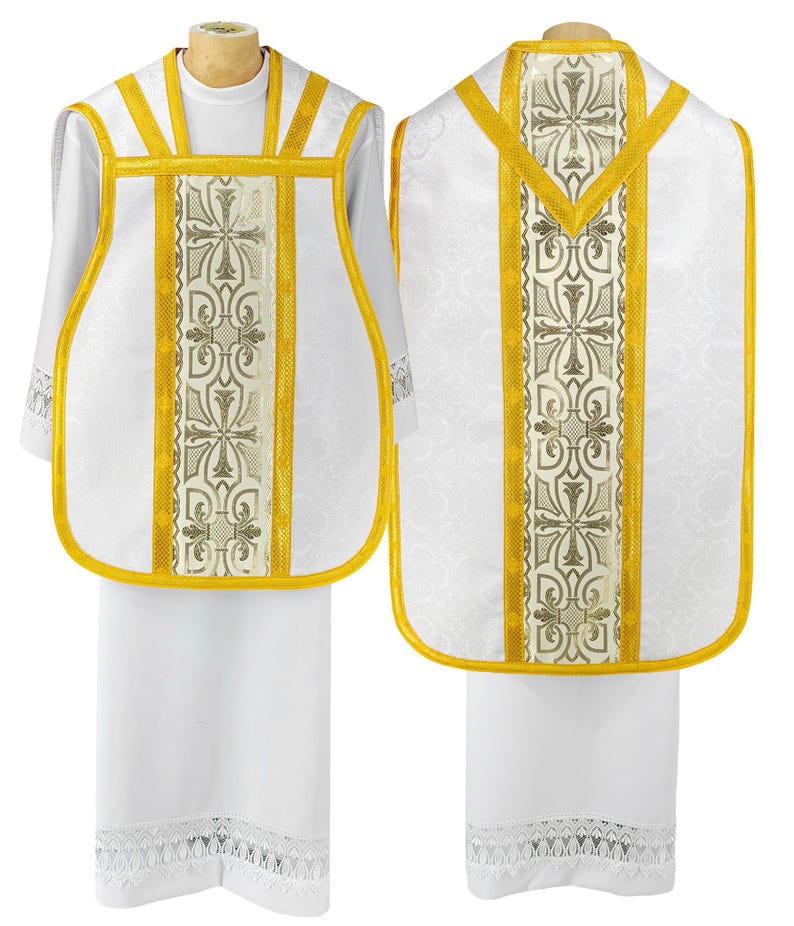 Roman Chasuble With Stole, Burse, Maniple and Chalice Veil - Etsy