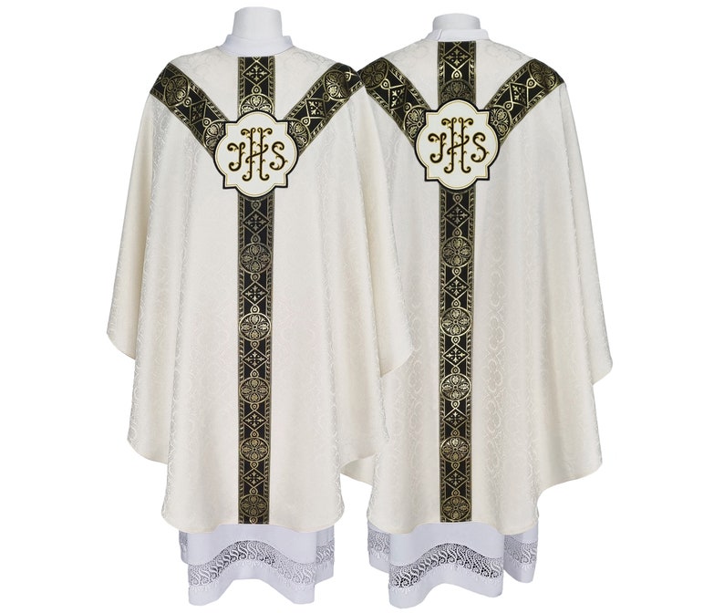Semi Gothic Chasuble With Black Orphreys - Etsy