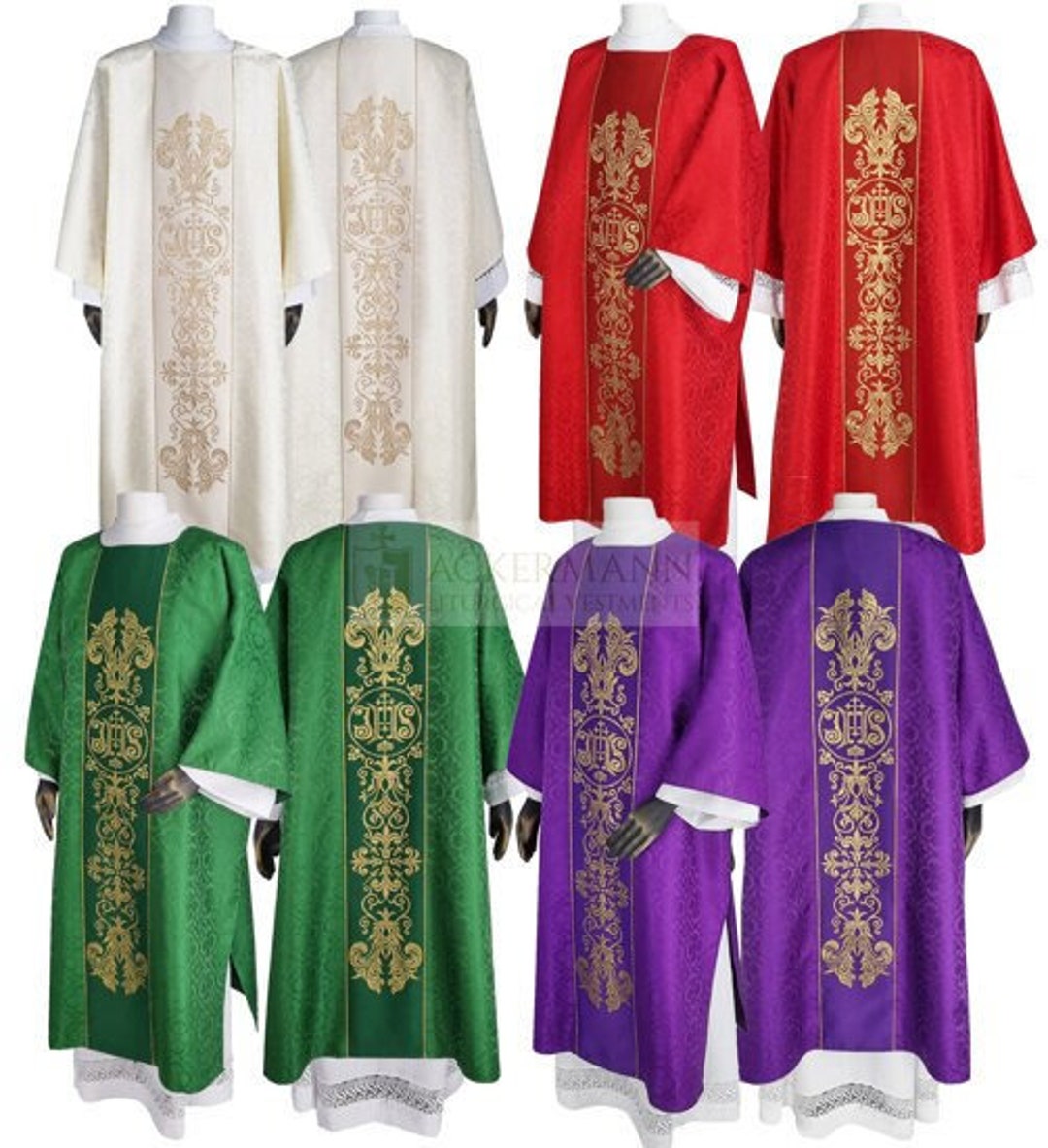 Set of 4 Gothic Dalmatics With Deacon Stoles - Etsy