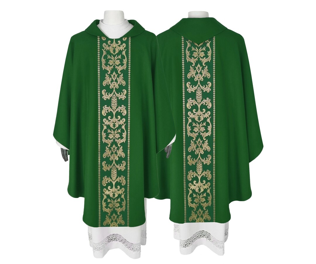 Gothic Chasuble Vestment With Stole Available in All Liturgical Colors ...