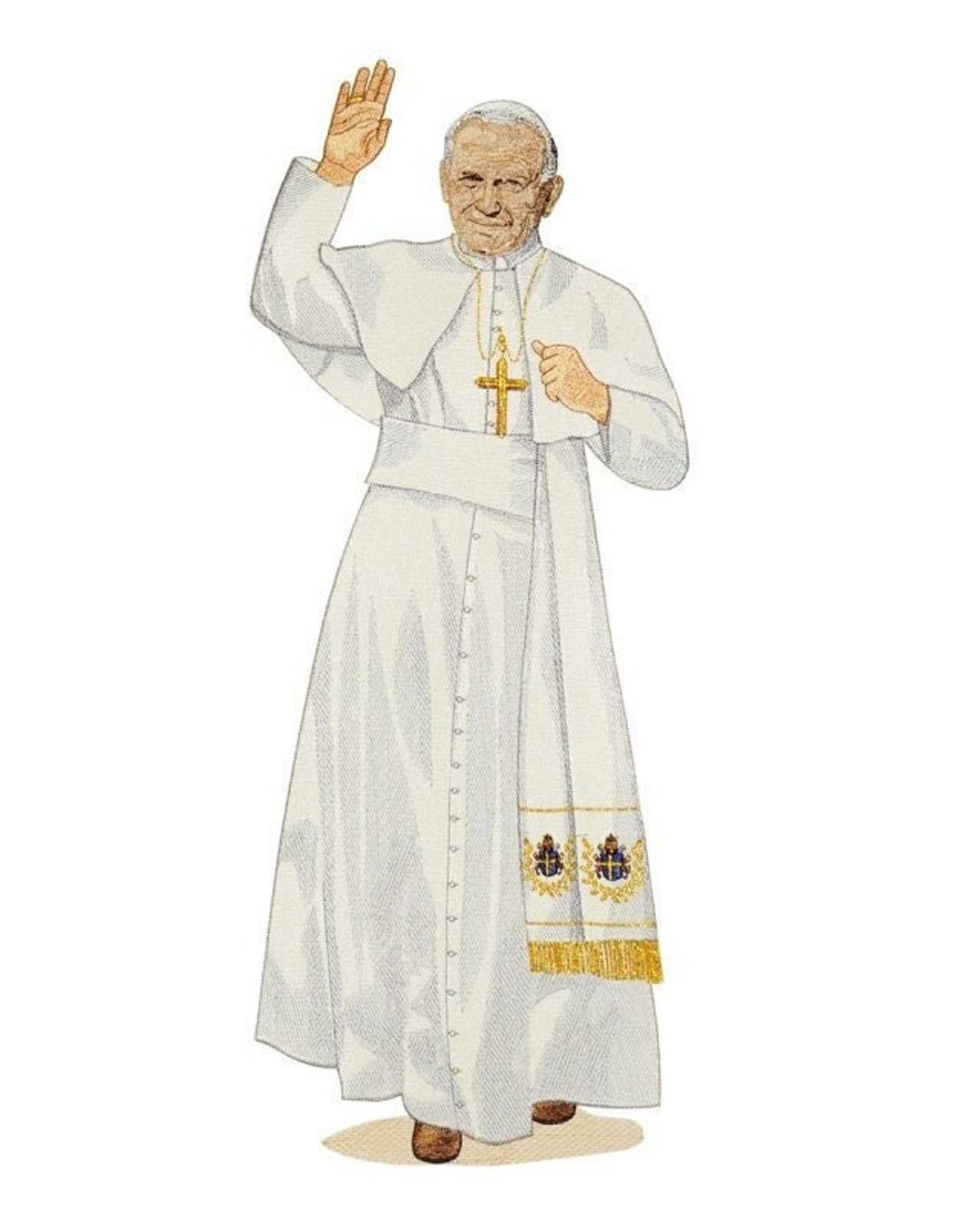 Embroidered Applique St. Pope John Paul II - Etsy