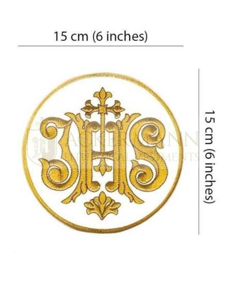 Emblem Embroidered Liturgical Applique IHS - Etsy