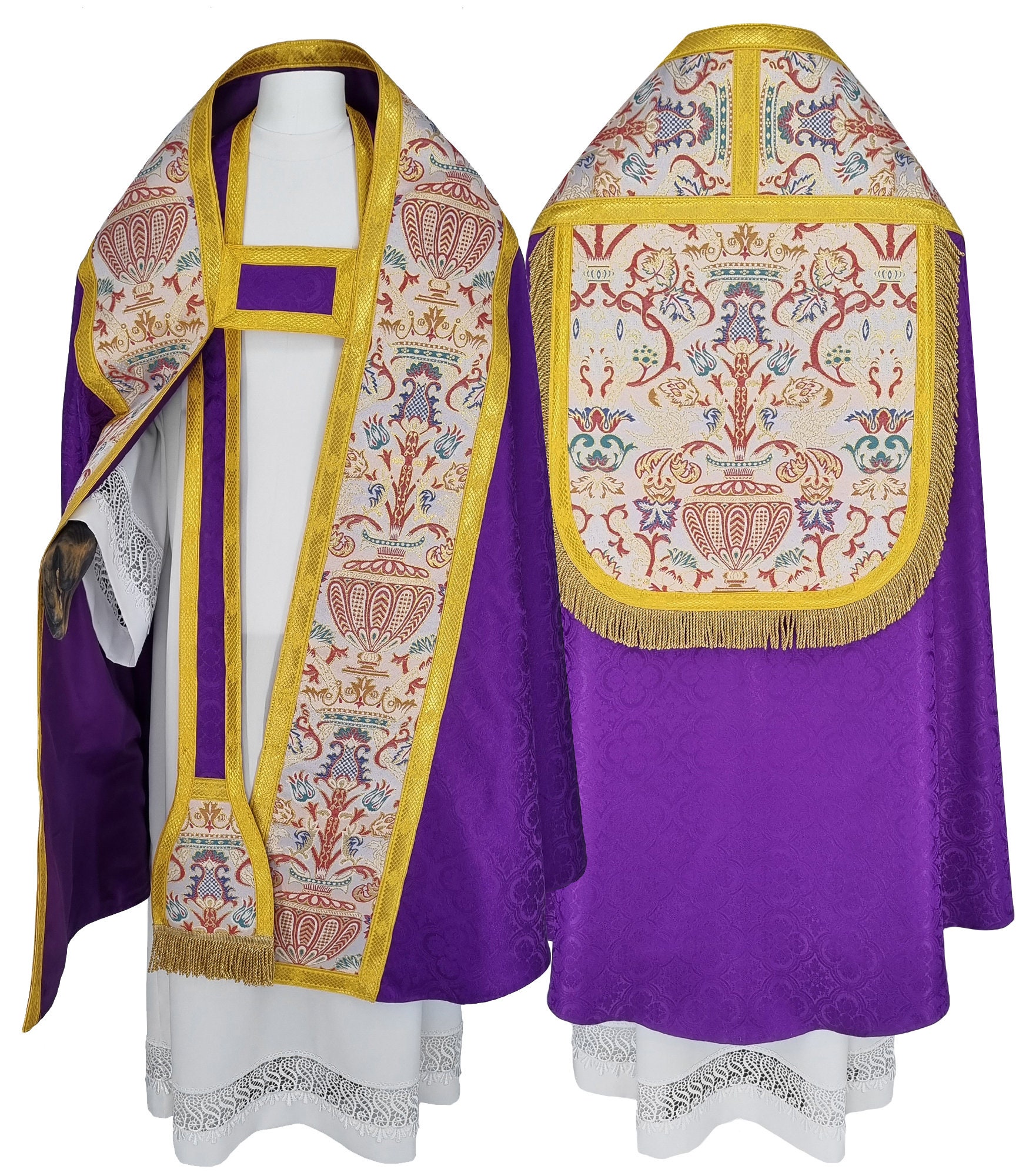 Roman Cope With Stole Made of Damask Fabric - Etsy