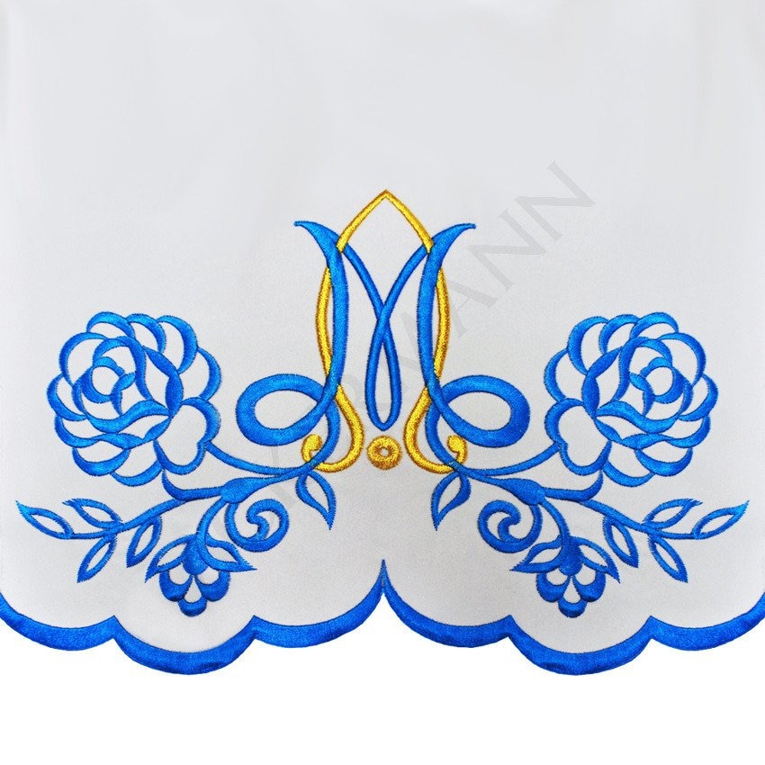 Marian Altar Cloth Blue Roses - Etsy