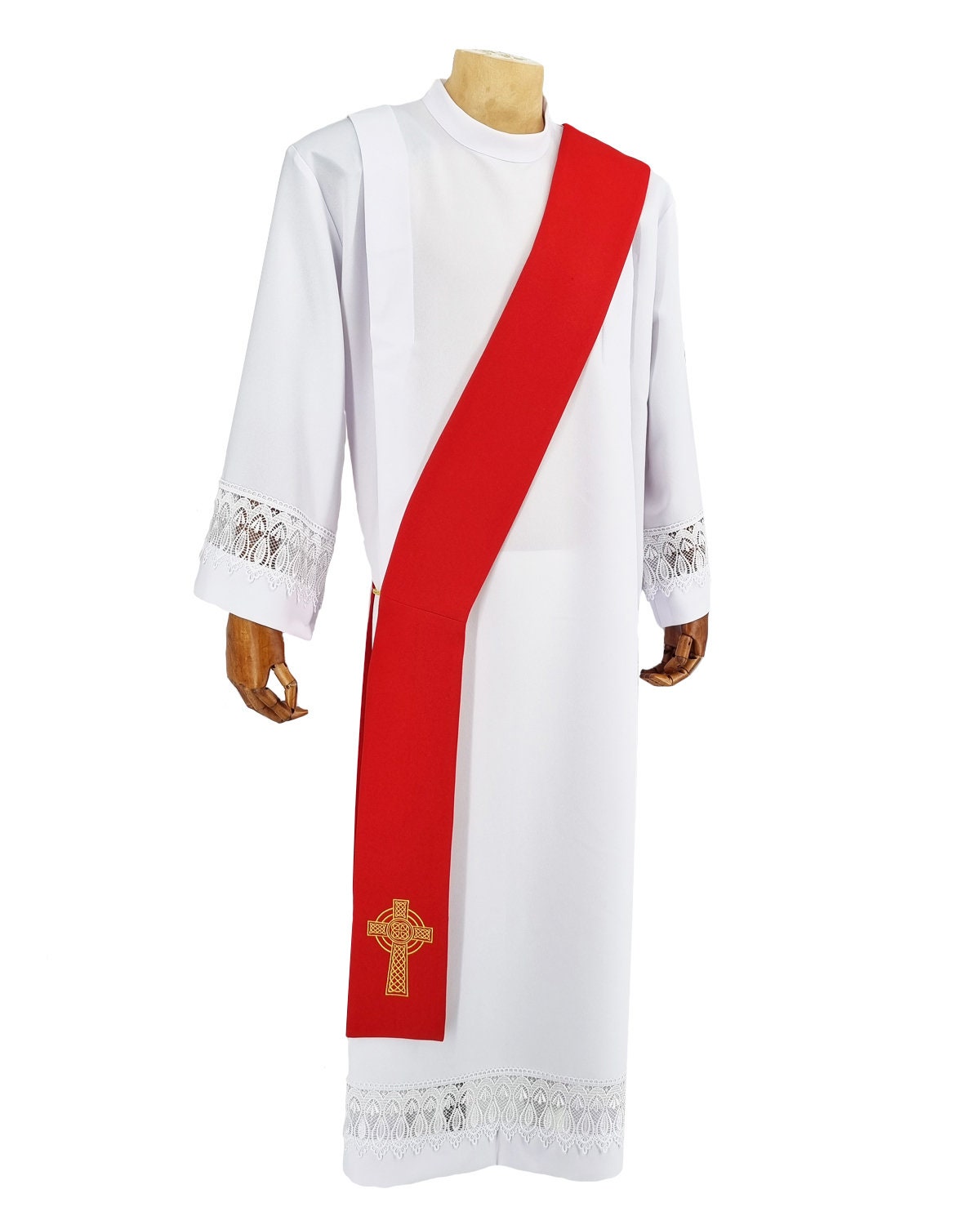 Embroidered Deacon Stole Celtic Cross - Etsy